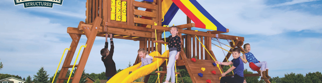 All About Circus Castle Rainbow Swing Sets in New Jersey